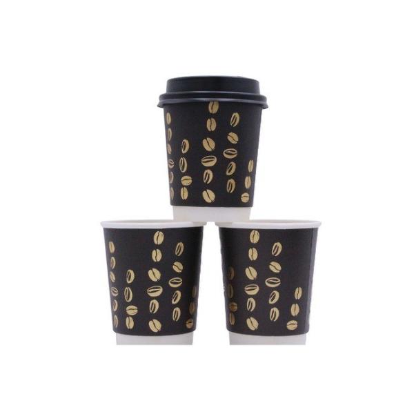 Quality Black Paper Coffee Cup Eco Friendly Compostable For Hot Chocolate Drinks for sale