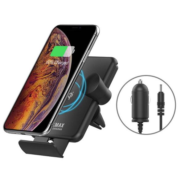 Quality ABS 10W Car Mount Qi Wireless Charger FCC With Air Vent Clip for sale