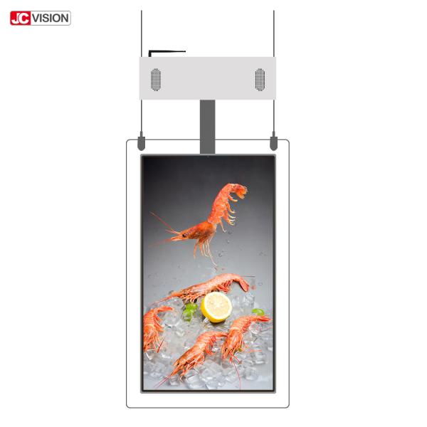 Quality Dual Screen Transparent LCD Screen Floor Standing Digital Signage LCD Display for sale
