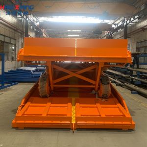 Quality 12 Ton Capacity Manual Lifting Ramp Mobile Dock With Anti-Slip Surface for sale