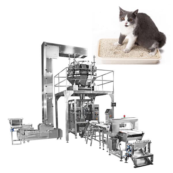 Quality Automatic 4KG 10KG 18KG Granule 14 Head Weigher Cat Litter Bag Filling Packing for sale