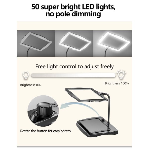 Quality LED Desktop Magnifying Glass New Launch PMMA Material Horizontal and Vertical for sale