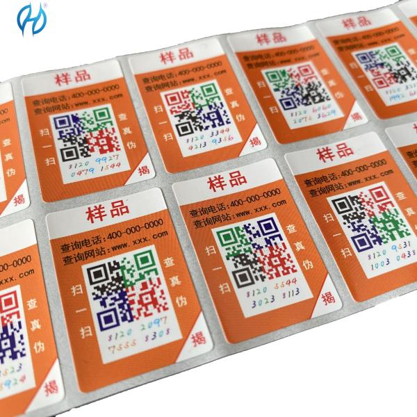 Quality Customizable Self Adhesive Security Labels Void or Destructible Design for for sale