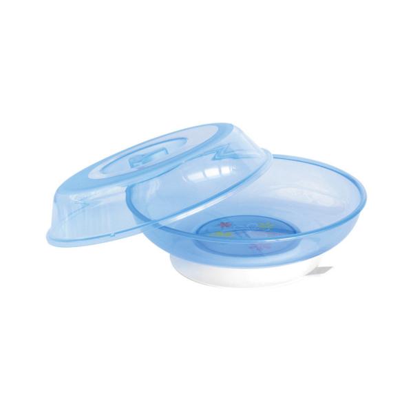 Quality BPA FREE With Cover And Suction Pad Plastic Baby Plate for sale
