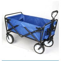 Quality Removable Sides Foldable Wagon Cart Rubber Wheels Folding Garden Cart for sale