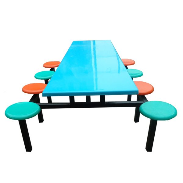 Quality 8 Person Round Stool One Piece Snack Bar Restaurant Dining Table for sale