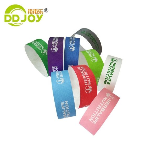 Quality DDJOY Custom Tyvek Material Party Unisex 3/4 Inch Wristbands Unisex Party for sale