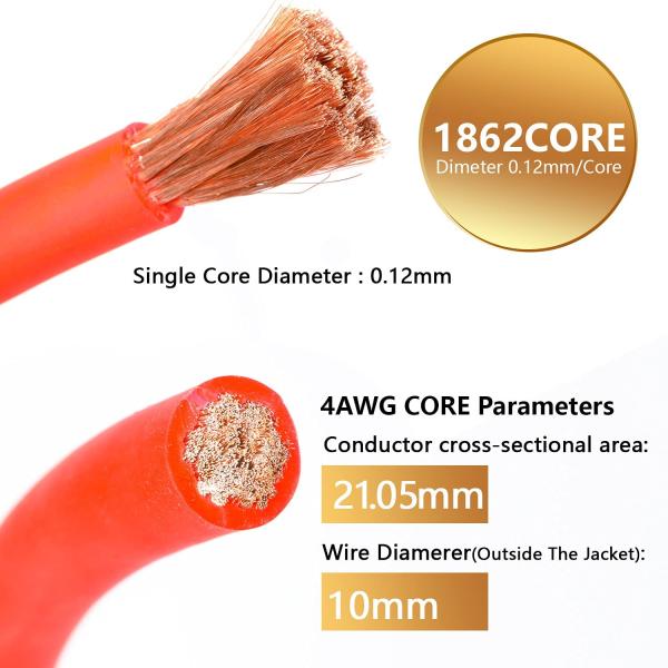 Quality Heat Resistant Soft Flexible Silicone Cable 4 AWG Multipurpose for sale