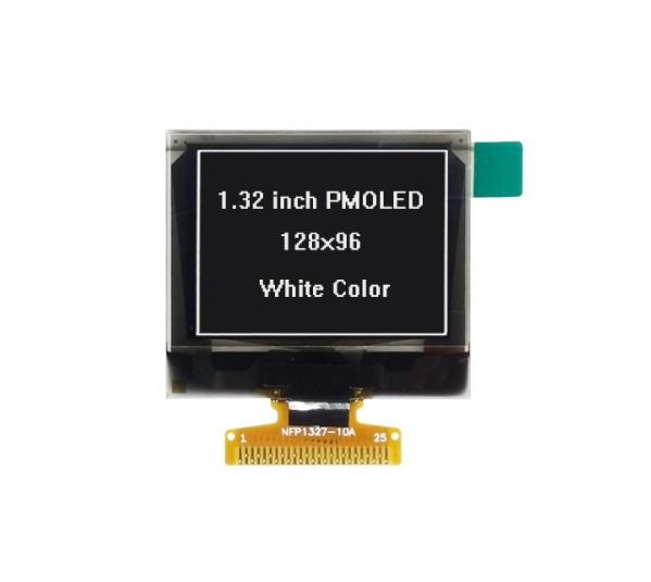 Quality 1.32'' 30 Pin SPI I2C Parallel Monochrome PMOLED Display SSD1327 128x96 White for sale
