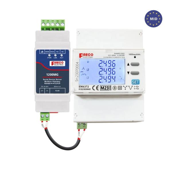 Quality EM4372 3*230/400V 3*240/415V 5 65 A Three Phase Meter with Energy Management System Modbus for sale