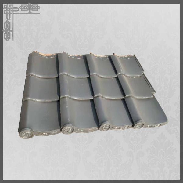 Quality Traditional Clay Japanese Roof Tiles 2mm Thick Hotel Temple Matt for sale