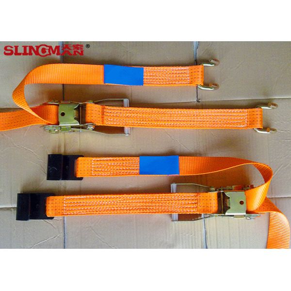 Quality 5000kg ratchet cargo lashing strap ratchet tie down strap with j hook ratchet belt for sale