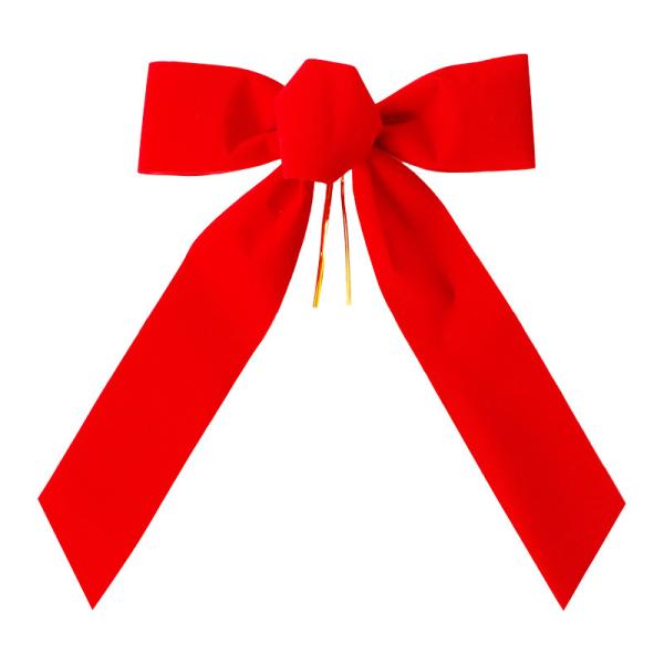 Quality Christmas Wired Red Velvet Ribbon Bows 22*32cm for Package and Birthday Decoration for sale