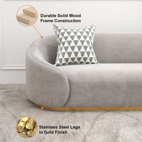 Quality Customizable Size Modern Design Style Velvet Sofa Set with Sectional Upholstery for sale