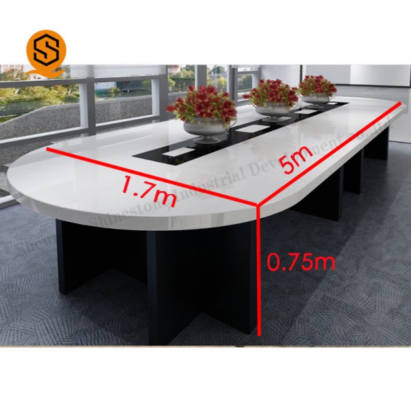 Quality Antibacterial Solid Surface Conference Table Oval Meeting Room Table for sale