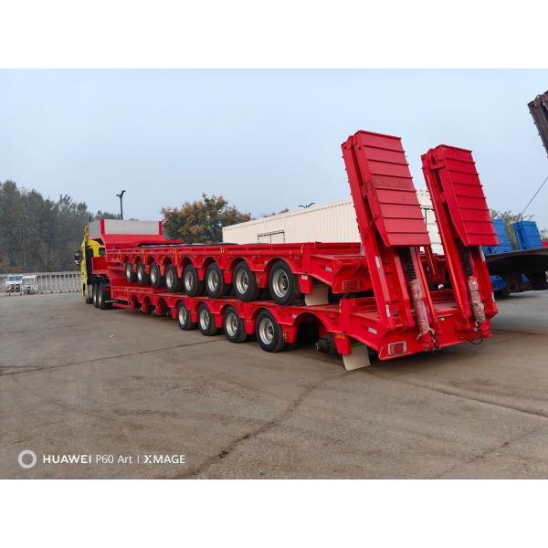 Quality 7 Axle Low Bed Semi Trailer Drop Deck Flatbed Semi Truck Trailer for sale