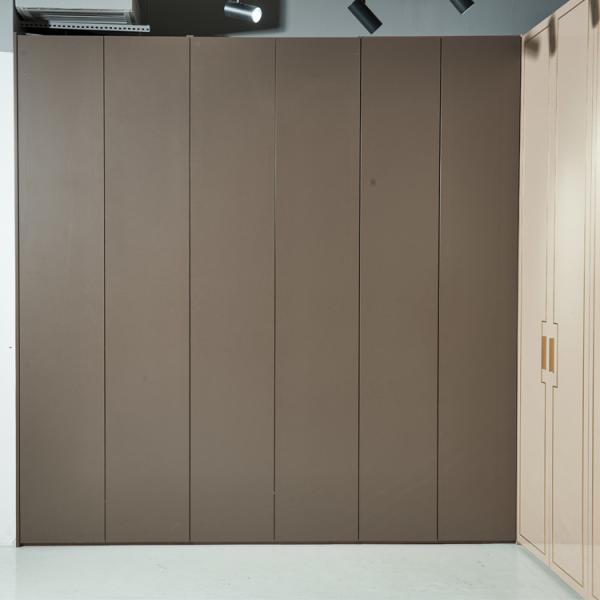 Quality E1 PVC Wardrobes Design Walk In Wardrobe Closet With Rotating Wooden Modern for sale