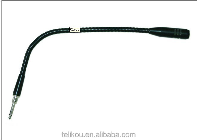 TELIKOU GDC-18  connector with screw Dynamic Condenser director Gooseneck Microphone for television shows, theater organ