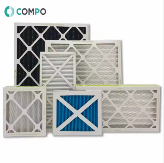 Quality Custom Panel Pleated HVAC Furnace Air Filters MERV8 11 13 16 High Efficiency for sale