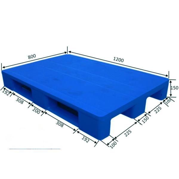 Quality Recyclable HUADING 1200*800 Single Faced Style Euro Plastic Pallet for sale