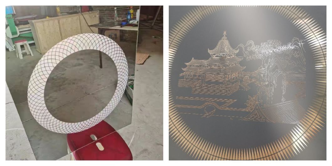 Laser Marking Engraving Mirror Manufacturing Machine Large Working Area Makeup Mirrors