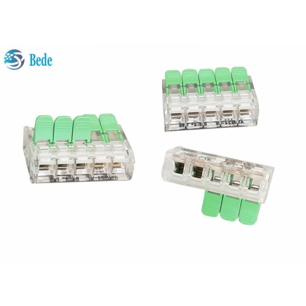 Quality Spring Lever Quick Connect Terminal Block 5 Way 450V 32A OJ265 for sale