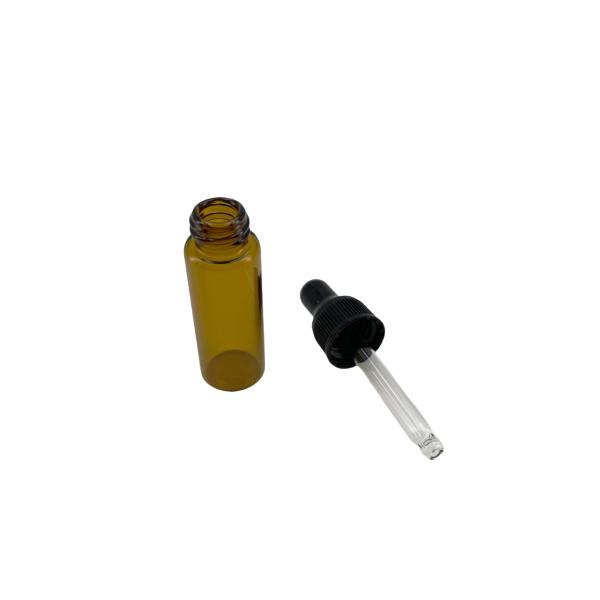 Quality 1ml 2ml 3ml 5ml Mini Glass Dropper Bottles Tinted Cosmetic Sample Bottle for sale