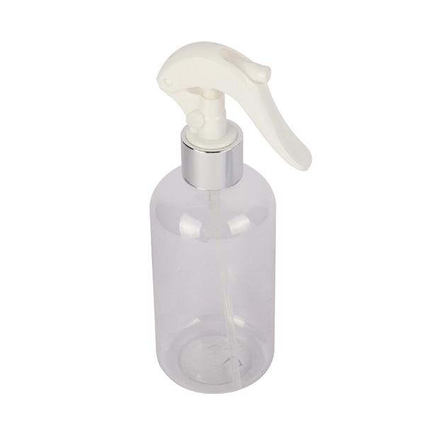 Quality Luxury Transparent Spray Bottle Round Shoulder PET Anodized Aluminum Trigger for sale