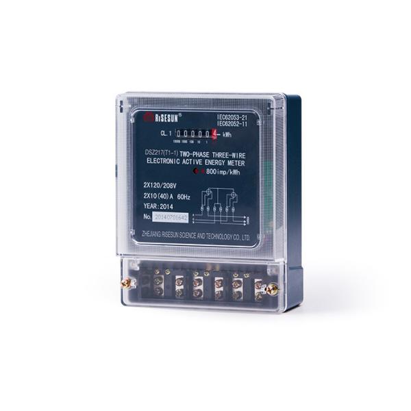 Quality IEC 62053 21 2x120 208V Two Phase Electric Meter Class 1 Accuracy for sale