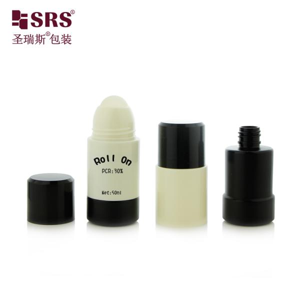 Quality RPPE 50ML Injection Color Customization Replaceable Roll On Deodorant Gel Bottle for sale