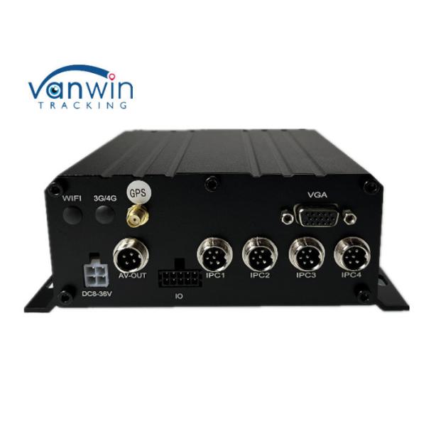 Quality 1080P H.265 4 Channel Mobile DVR 4CH GPS Car Video Recorder RJ45 Network Port for sale
