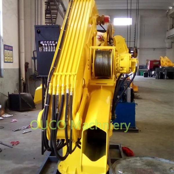 Quality Folding Hydrauli 6m Knuckle Boom 2T Crane Grab Bucket for sale