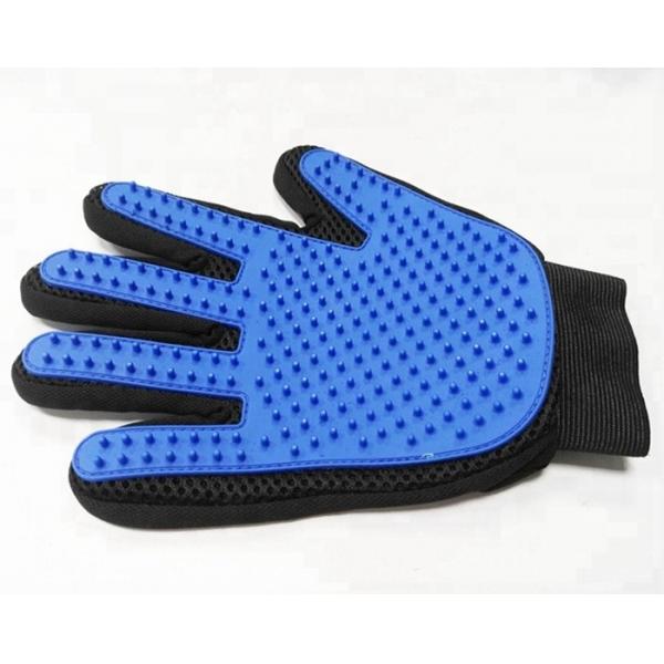 Quality 259 Pins Gentle Pet Mitt Brush Five Finger Dog Cleaning Gloves Long Service Life for sale