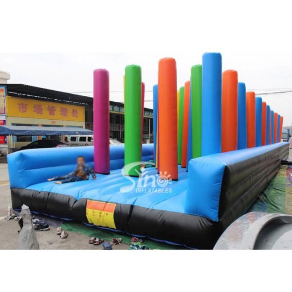 Quality Colorful outdoor kids N adults pillar inflatable obstacle for sale from Sino for sale
