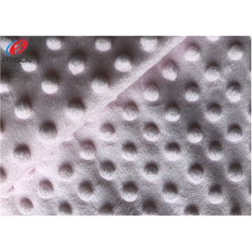 Quality 100% Polyester Embossed Minky Dot Super Soft Minky Plush Fabric for sale
