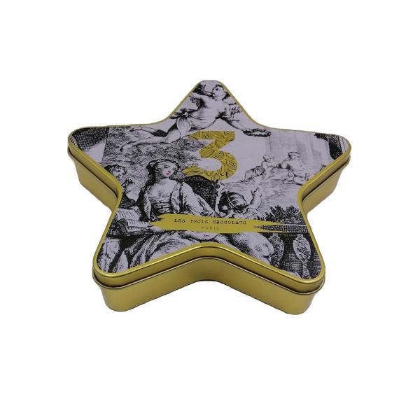 Quality Factory Price Metal Tin Can Customized Design Tin Box Star Shaped Gift Tin Containers for sale