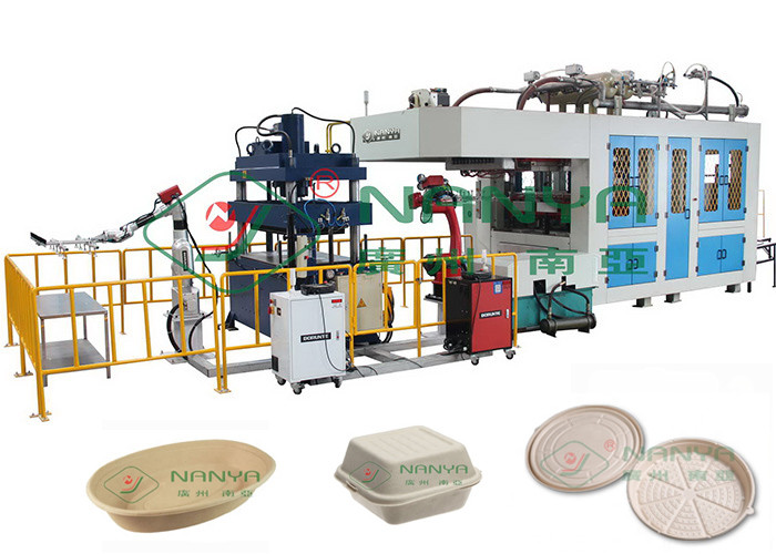 Quality 300Kg/H Biodegradable Pulp Molding Tableware Equipment 40 Ton Pressure for sale