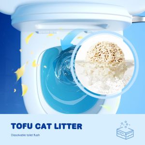 Quality 6L Tofu Based Cat Litter 3 Second Water Absorption Directly Flush Toilet for sale