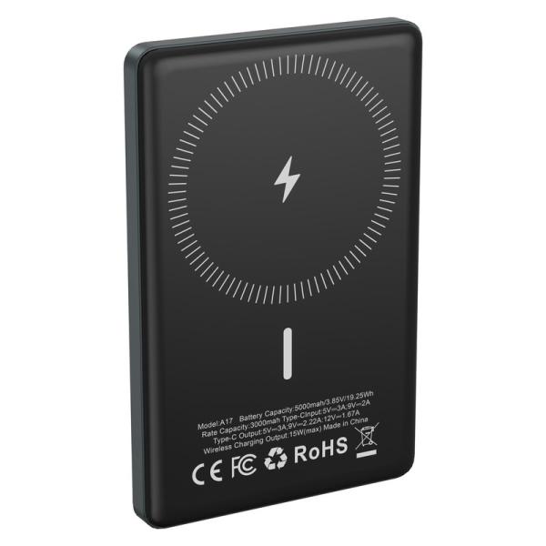 Quality Advanced Magnet Power Bank Magnetic Battery with Wireless Output and Overcharge for sale