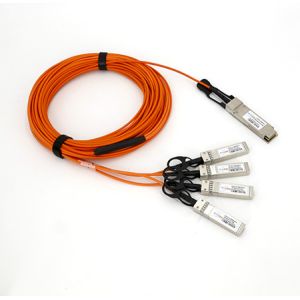 Quality 850nm Active Optical Cable 40G QSFP+ To 4×10G SFP+ 40G AOC Cable For 40 Gigabit for sale
