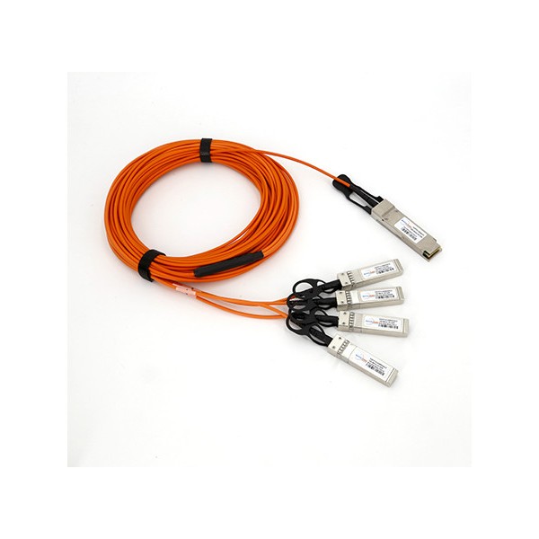 Quality 850nm Active Optical Cable 40G QSFP+ To 4×10G SFP+ 40G AOC Cable For 40 Gigabit Ethernet for sale