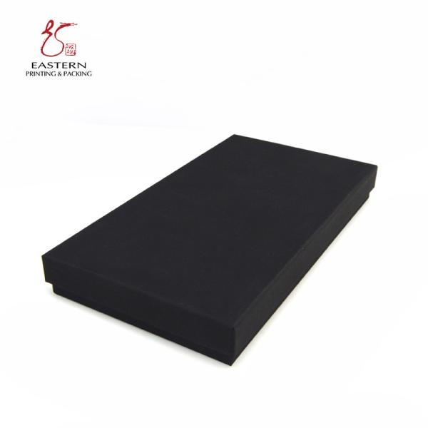 Quality Matte Black Hard Cardboard Gift Boxes With Silver Inside for sale