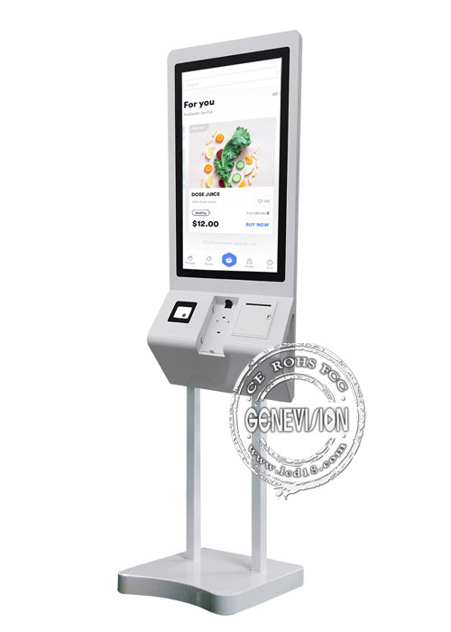 Quality Mcdonald's Self Service Kiosk 27 Inch Android Touch Screen With POS Machine for sale