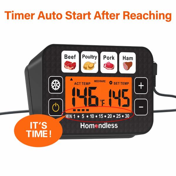 Quality BBQ 1 Probe NSF 572F Food Meat Thermometer With Backlight for sale
