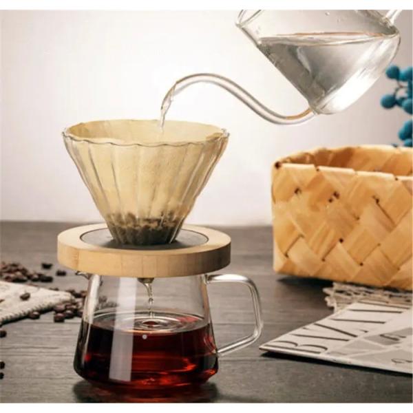 Quality Portable Reusable Smart Glass Filter Pour over Coffee Tea Dripper for Travel and Camp for sale