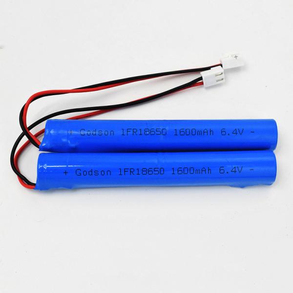 Quality 1600mAh 18650 LiFePO4 Packs 6.4V Emergency Lighting Battery for sale