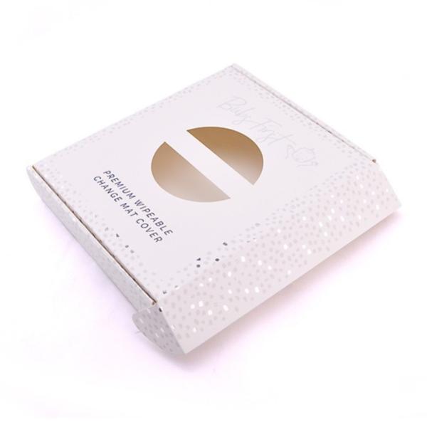 Quality white 100mm Width Hard Board Paper Box With Transparent Window for sale