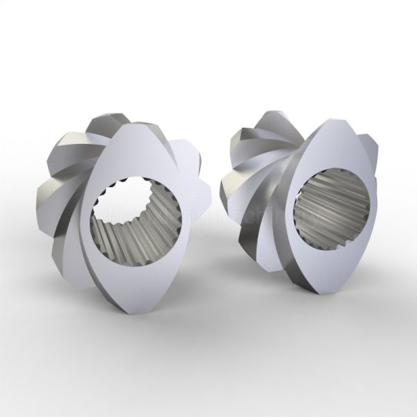 Quality Heat Treated TDK Screw Element DIN Twin Screw Extruded Parts For Chemical Industry for sale