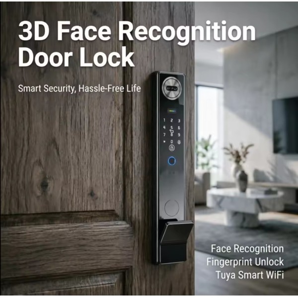 Quality Waterproof Smart Lock Real Time Video 3d Face Recognition Smart Fingerprint Lock for sale