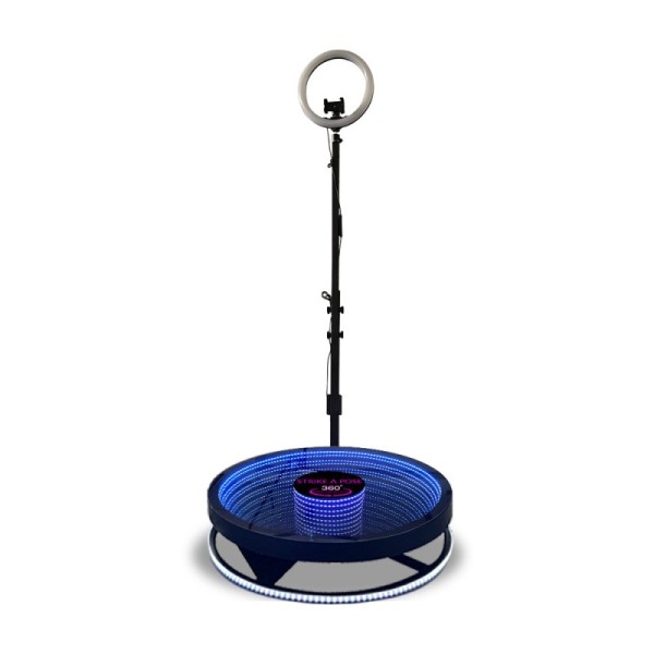 Quality 100cm 115cm 360 Photo Booth Stand LED Slow Motion Video Booth Wedding for sale